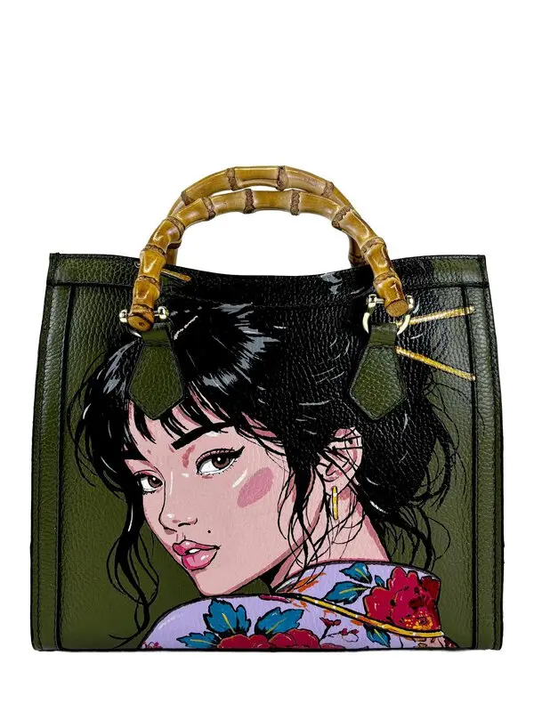 MAISON RUBAIYAT Little Bamboo Leather Bag Mei - Green