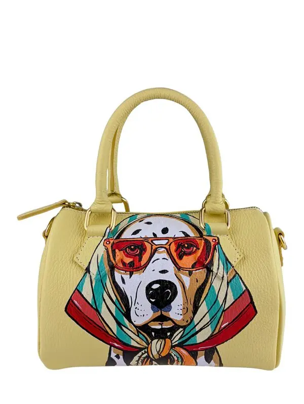 MAISON RUBAIYAT Arlyn Hand-painted Leather Bag Dogue - Yellow