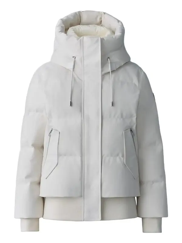 Mackage Nefi-nf Nordic Tech Down Jacket With Hood - Cream