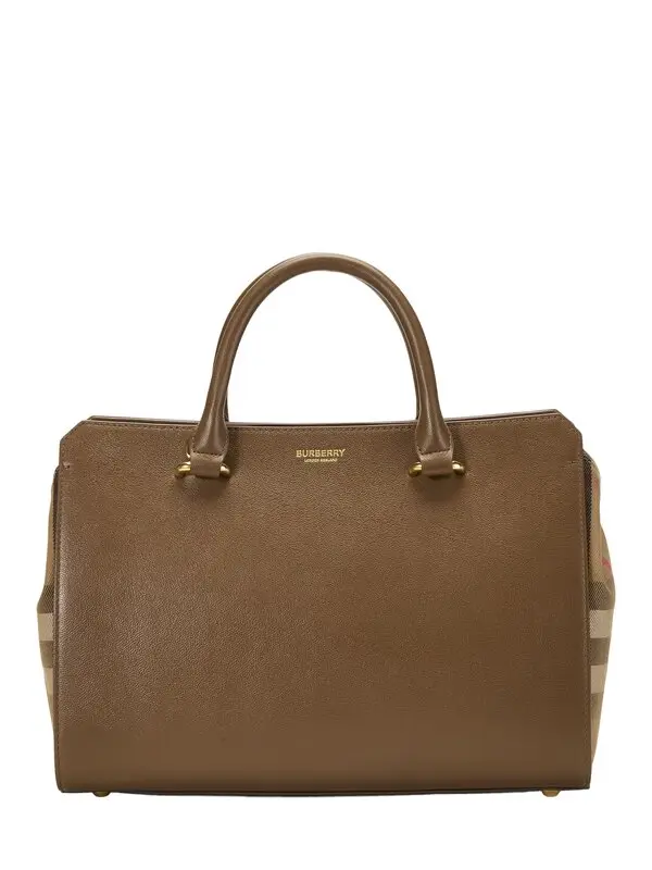 Burberry Leather Banwell Tote - Brown