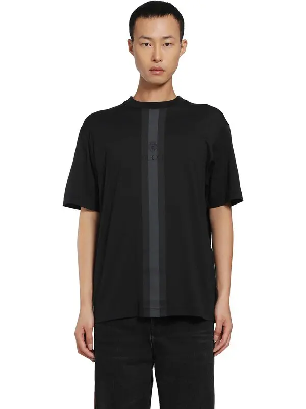 Gucci Cotton T-shirt With Muted Web - Black