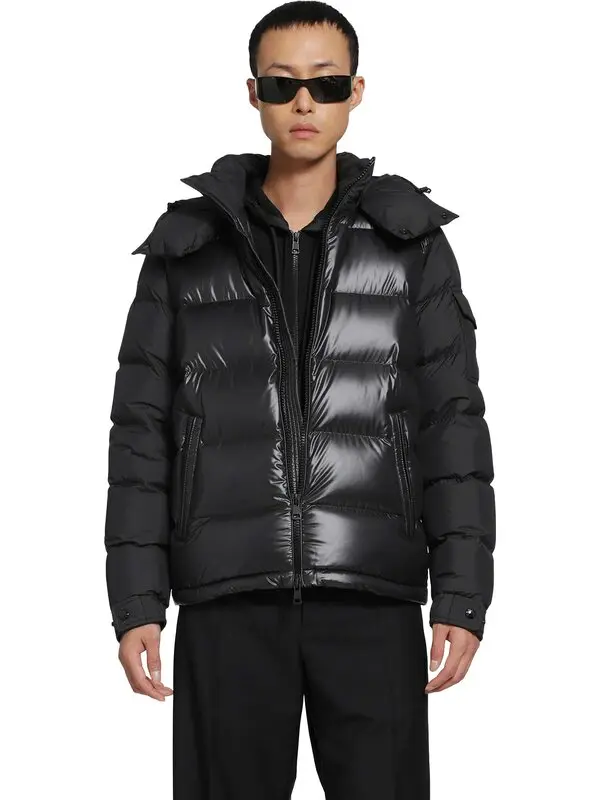 Moncler Maya Hooded Short Down Jacket - Black