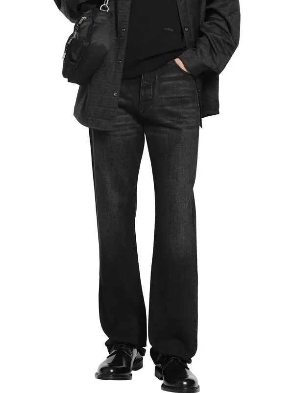 Fendi Long Jeans - Black