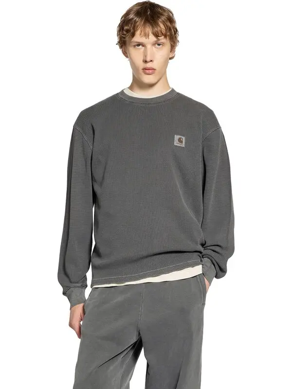 Carhartt Work In Progress L/s Vista Waffle T-shirt - Black