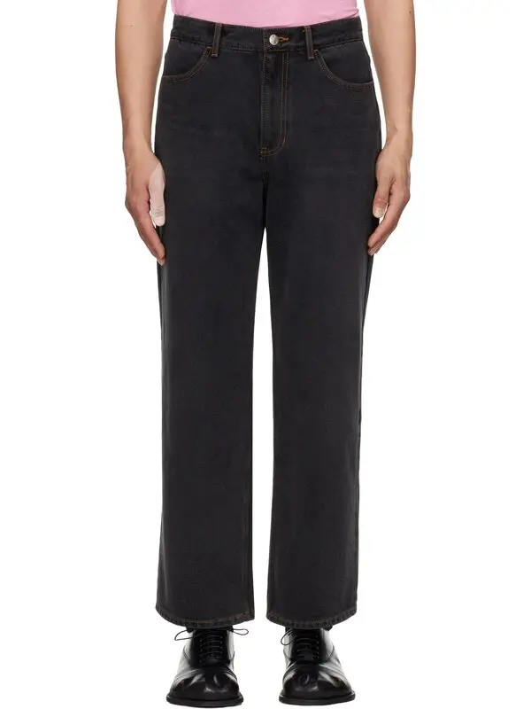 ADER ERROR Denim Trousers With Belt Loops - Black