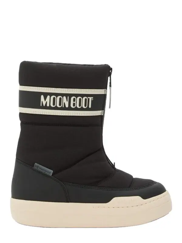 Moon Boot Park Strap Zip-front Quilted Boots - Black