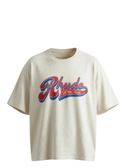 Rhude Pit Stop Vintage Tee Shirt - White/red/blue