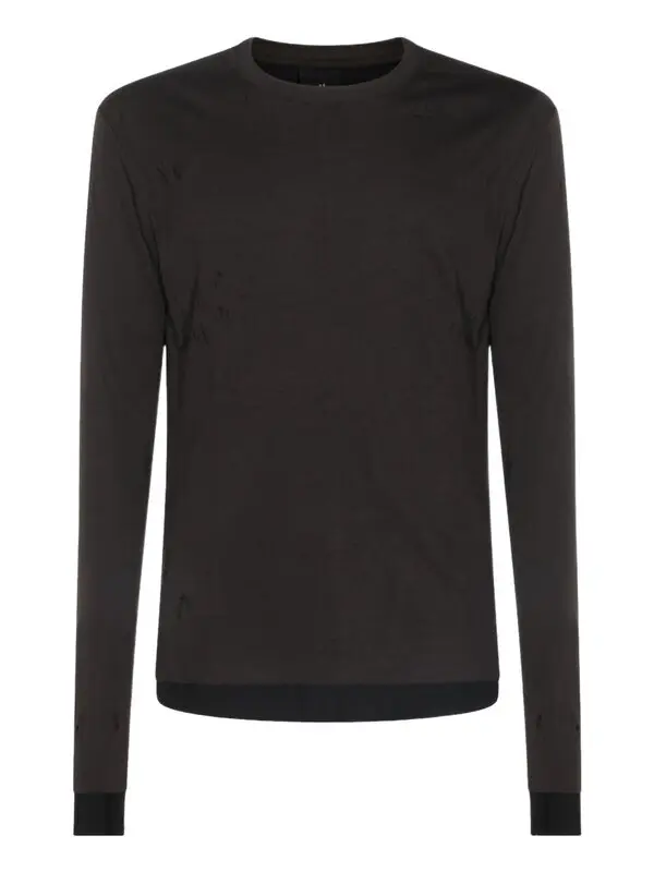 THOM KROM Distressed Long-sleeve T-shirt - Black