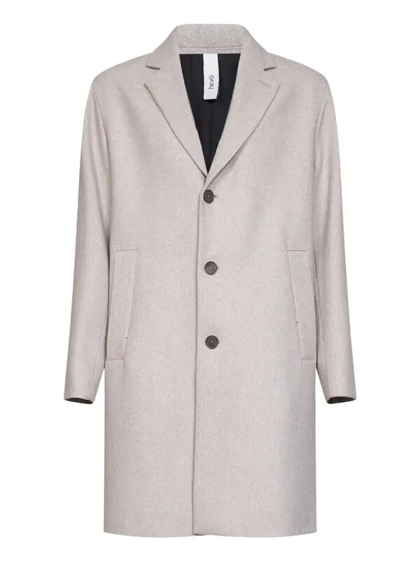HEVO Long-sleeved Single-breasted Coat - Gray