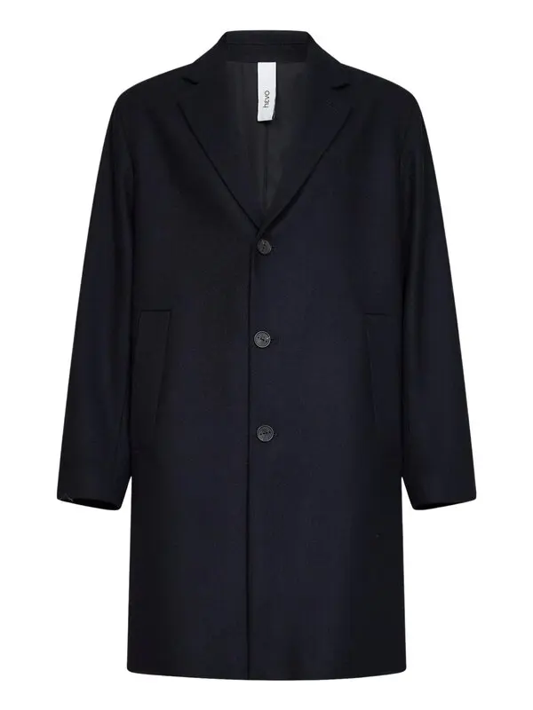HEVO Single-breasted Coat - Black