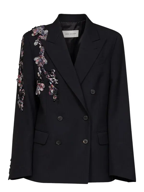 Dries Van Noten Long-sleeve Blazer - Black