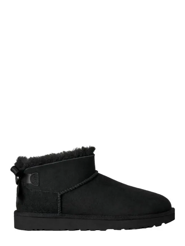 UGG Ultra Mini Bailey Bow Boot - Black