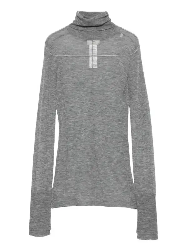 Elisabetta Franchi Roll-neck Wool Top - Gray