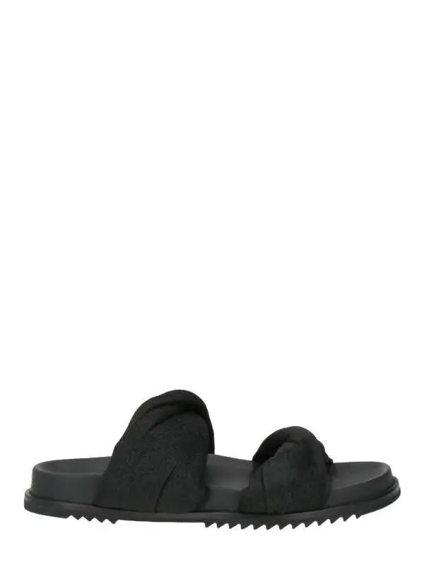 Rick Owens Minimalist Leather Sandals - Black