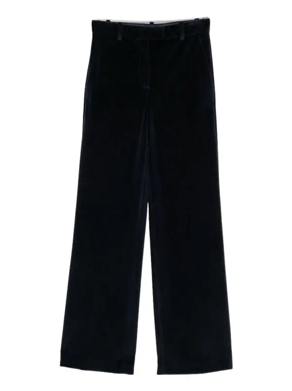 CIRCOLO 1901 Velvet Wide-leg Trousers - Blue