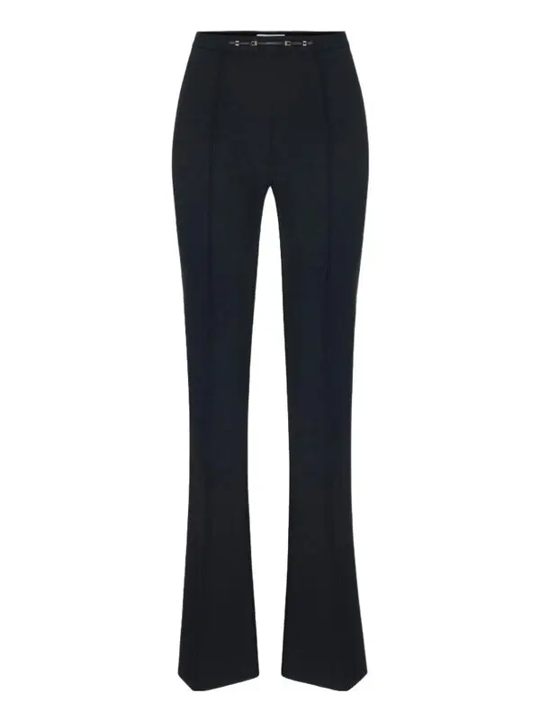 Elisabetta Franchi Trousers In Double Layer Stretch Crêpe - Black