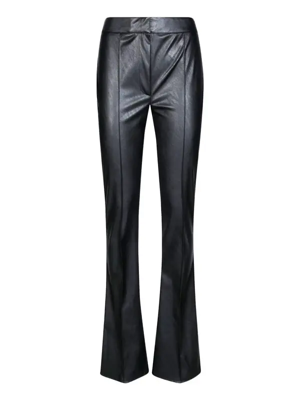 Elisabetta Franchi Ribbing Flared Trousers - Black