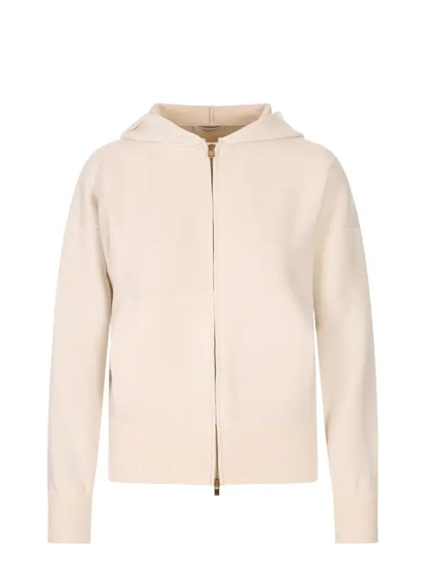 Agnona Long-sleeved Casual Jacket - White