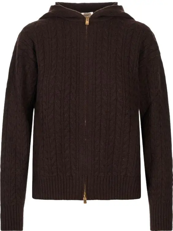 Agnona Long-sleeved Knitted Cardigan - Black