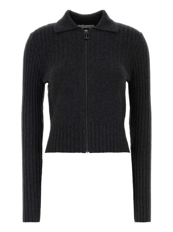 Victoria Beckham Long-sleeved Zip-up Cardigan - Grey