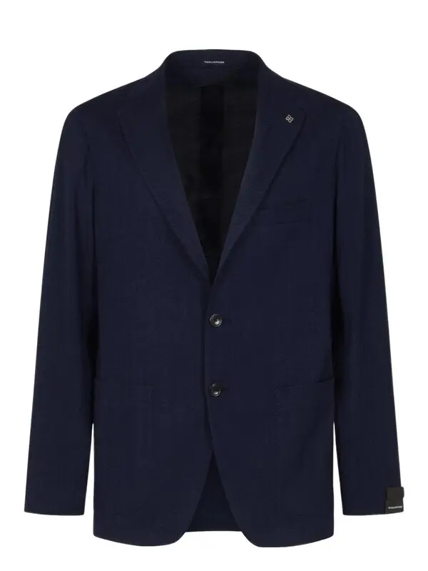 Tagliatore Herringbone Two-button Blazer - Deep Navy Blue