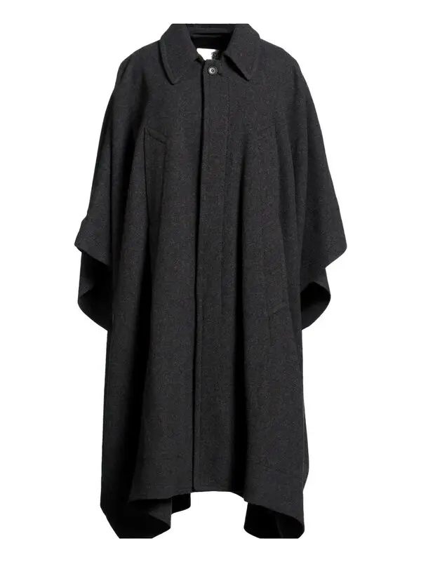 MAISON MARGIELA Long Singlebreasted Wool Coat - Black