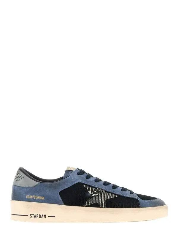 GOLDEN GOOSE Two-tone Suede And Mesh Stardan Sneakers - Multicolor
