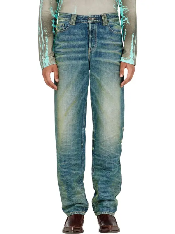 DIESEL® Regular Jeans High Waist 1991 D-voeed, Colored, Button Fly - Blue