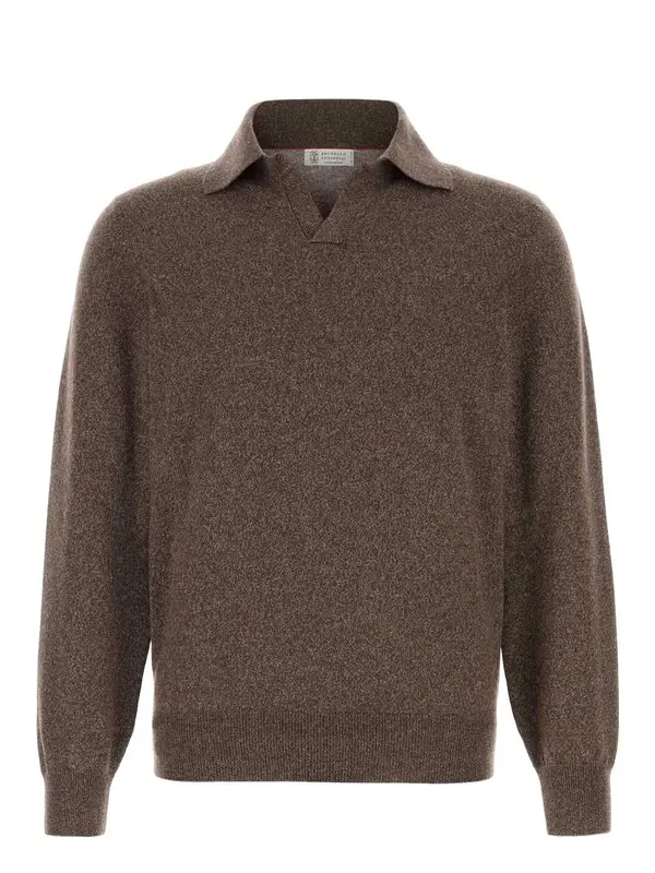 Brunello Cucinelli Melange Cashmere Sweater - Brown