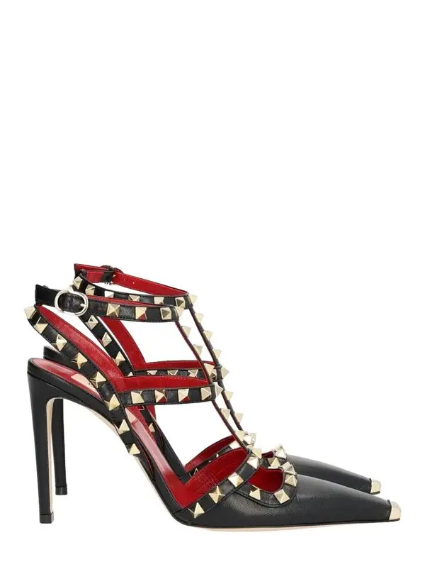 Valentino Garavani Leather Rockstud Pumps - Black