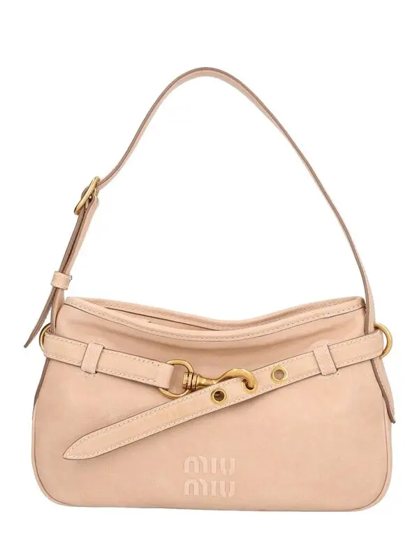 Miu Miu Aventure Shoulder Bag Nappa Aviator - Cream
