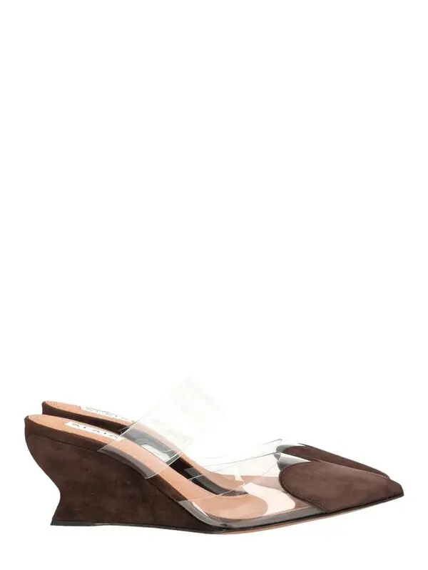 Alaïa Le Cœur Suede Mules - Brown