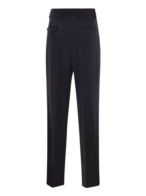 Max Mara Tailored Virgin Wool Trousers - Blue