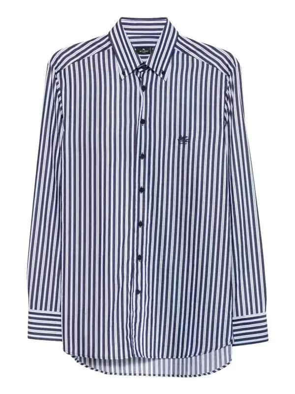 Etro Striped Button-down Shirt - Blue