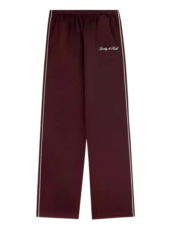 SPORTY & RICH Logo-print Side-stripe Track Pants - Red