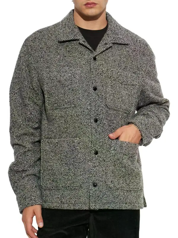 Moncler Button-up Pocket-detail Shirt Jacket - Grey