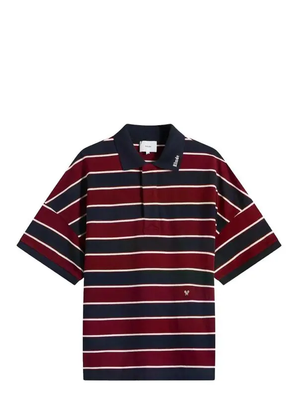 Rhude Fontaine Striped Polo Shirt - Red