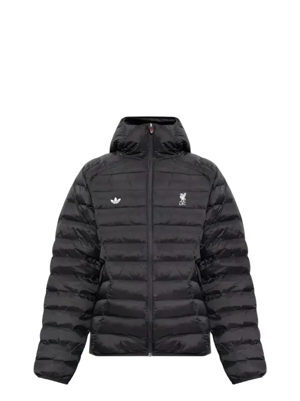Adidas X Liverpool Fc Hooded Quilted Jacket - Black