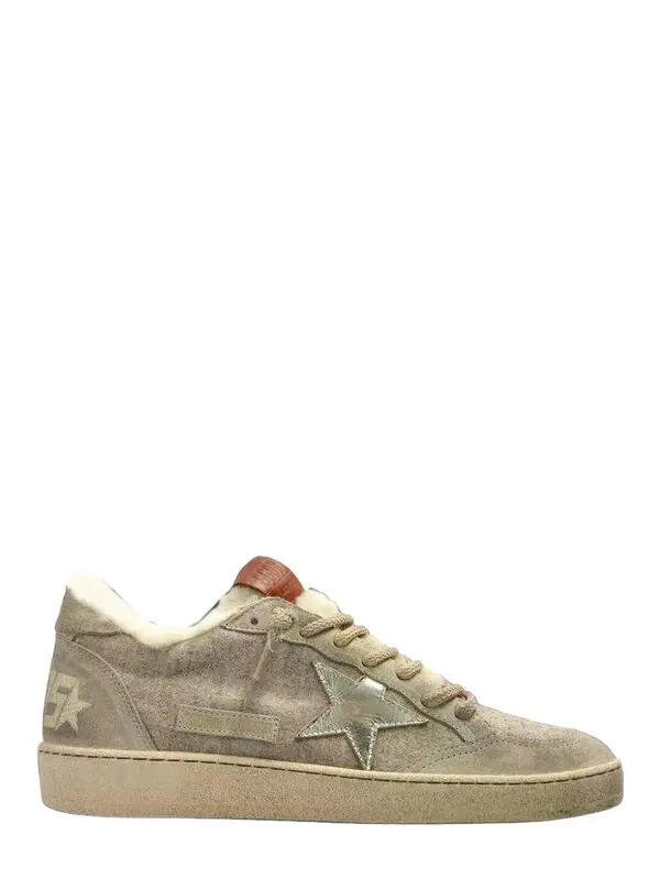 GOLDEN GOOSE Ball Star Shearling-lined Sneakers - Grey