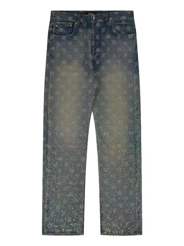 Amiri Crystal Burst Ma Paisley Jeans - Blue