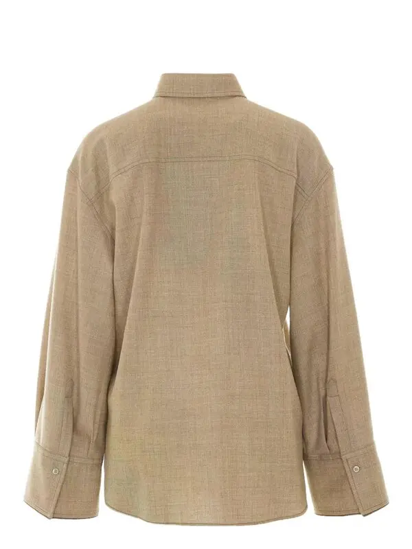 Brunello Cucinelli Buttoned Wool Shirt - Neutrals