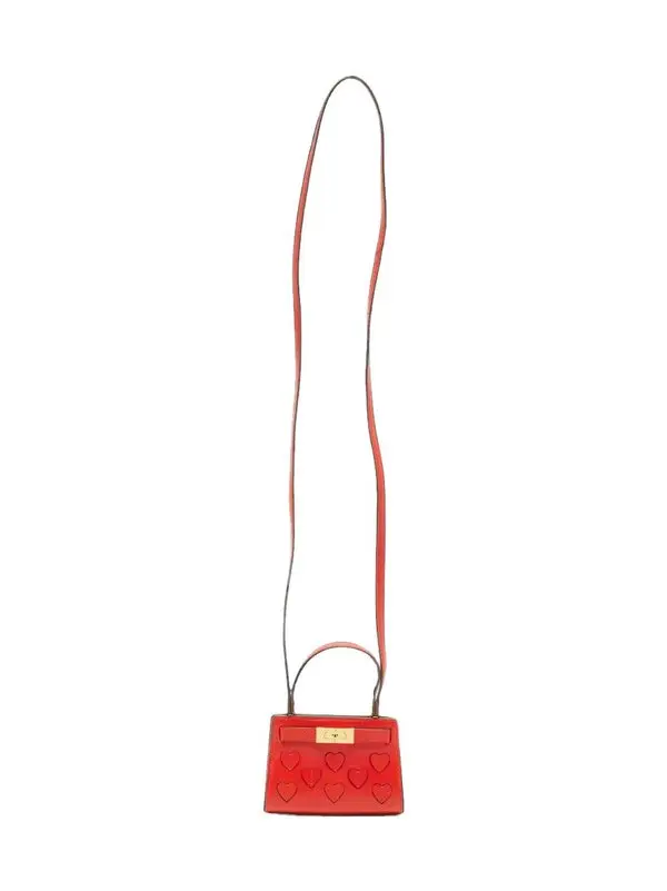 Tory Burch Nano Lee Radziwill Heart-detail Cross Body Bag - Red