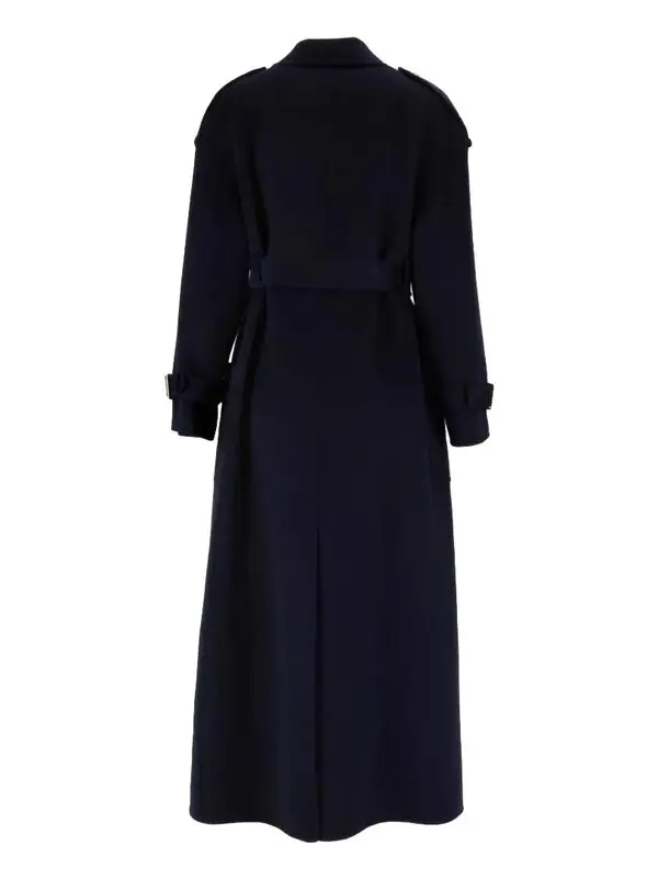 Elisabetta Franchi Double-breasted Belted Coat - Blue