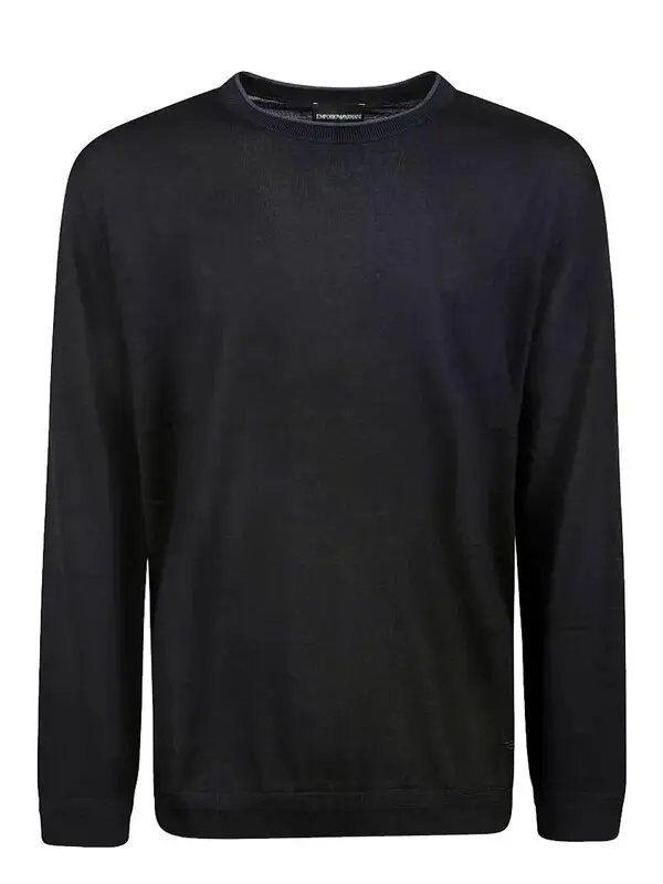 Emporio Armani Crew-neck Long-sleeve Sweater - Blue
