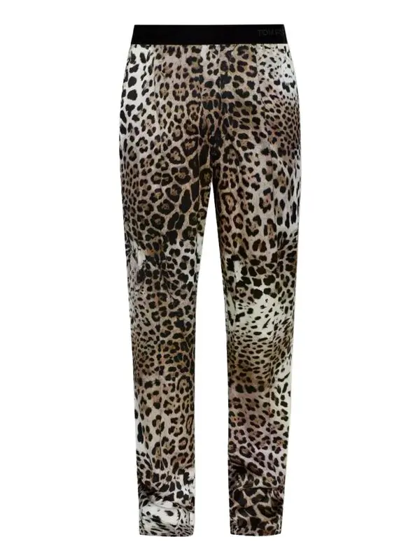 TOM FORD Leopard-print Silk Pants - Neutrals