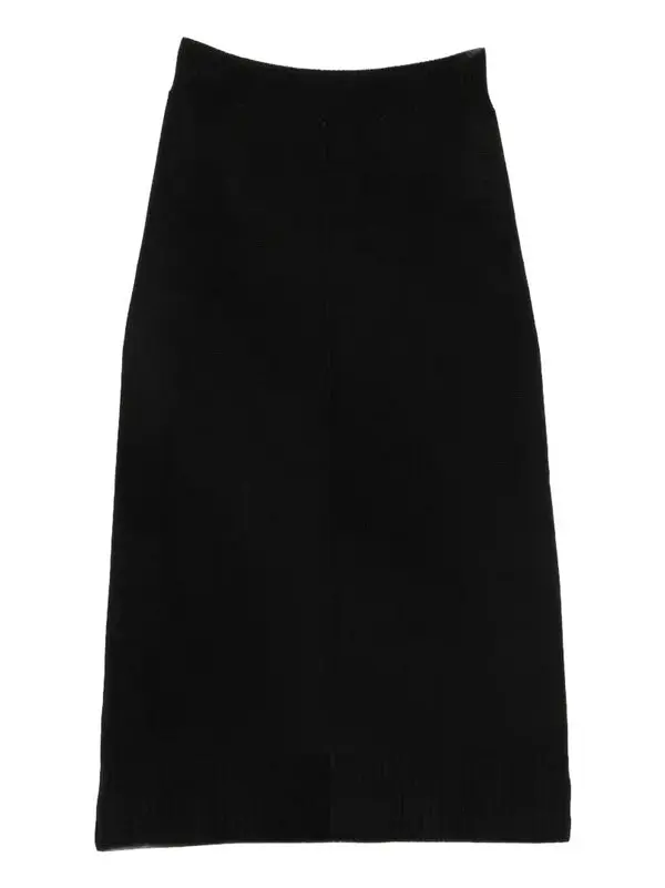 Lorena Antoniazzi Ribbed-knit Star-patch Midi Skirt - Black
