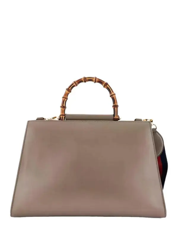 Gucci Nymphaea Top Handle Bag Leather Medium Tote Bag - Brown