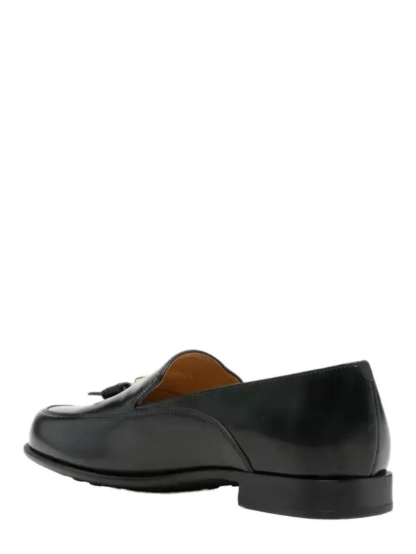 TOD'S Tassel Leather Loafers - Black