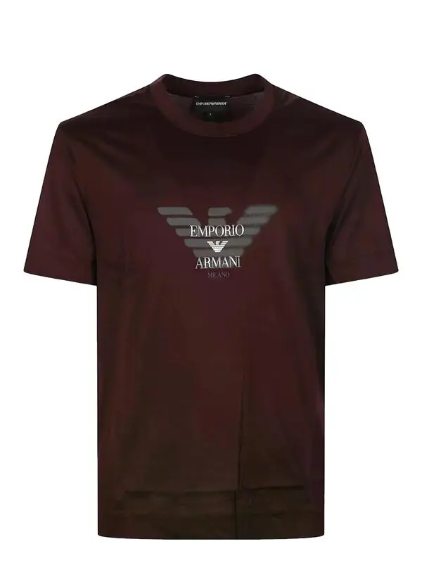 Emporio Armani Logo-print Short-sleeve T-shirt - Red