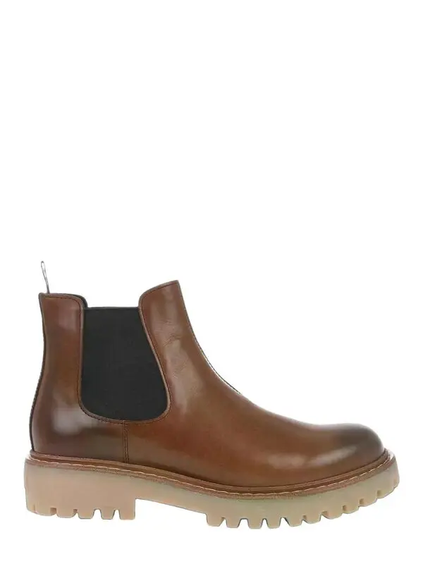 Prada Leather Lug-sole Chelsea Boots - Brown